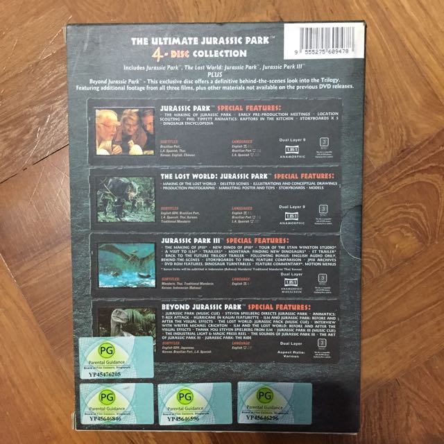 Jurassic Park: The Ultimate DVD Collection, Hobbies & Toys, Music ...