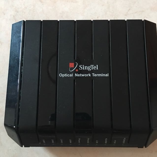 Singtel Optical Network Terminal with power adapter , Computers & Tech ...