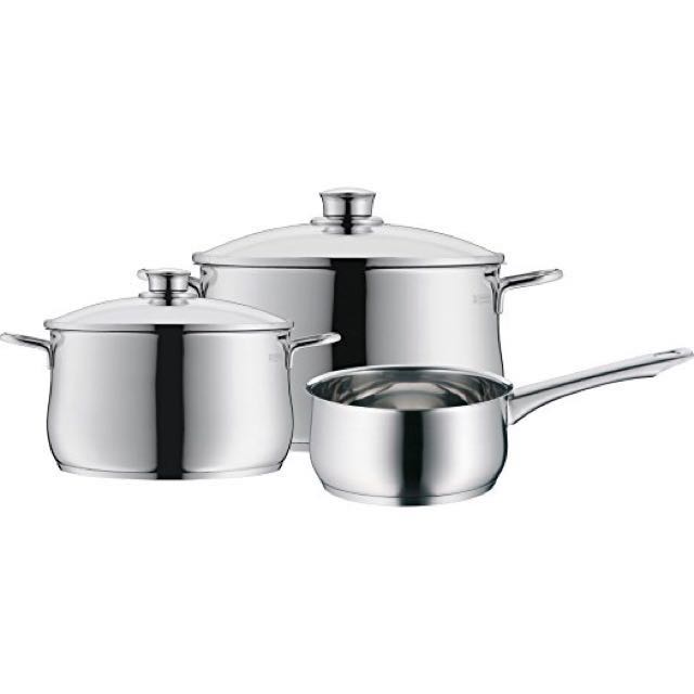 WMF Diadem Plus 3 Piece Cookware Set, TV & Home Appliances, Kitchen ...