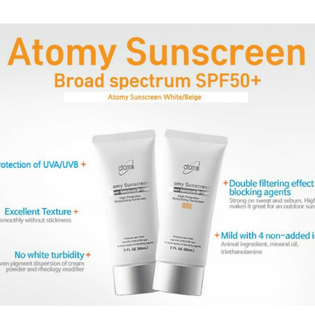 Atomy suncreen spf50+, Beauty & Personal Care, Face, Face Care on Carousell