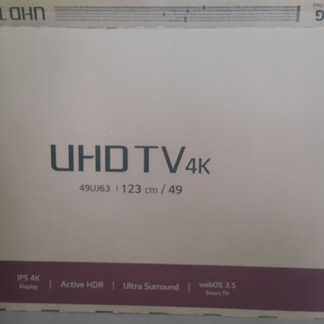 LG 49UJ63 TV Empty Carton Box, Home Appliances, TVs & Entertainment ...