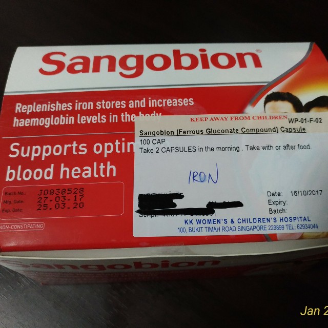 Sangobion ferrous gluconate compound capsules, Beauty & Personal Care ...
