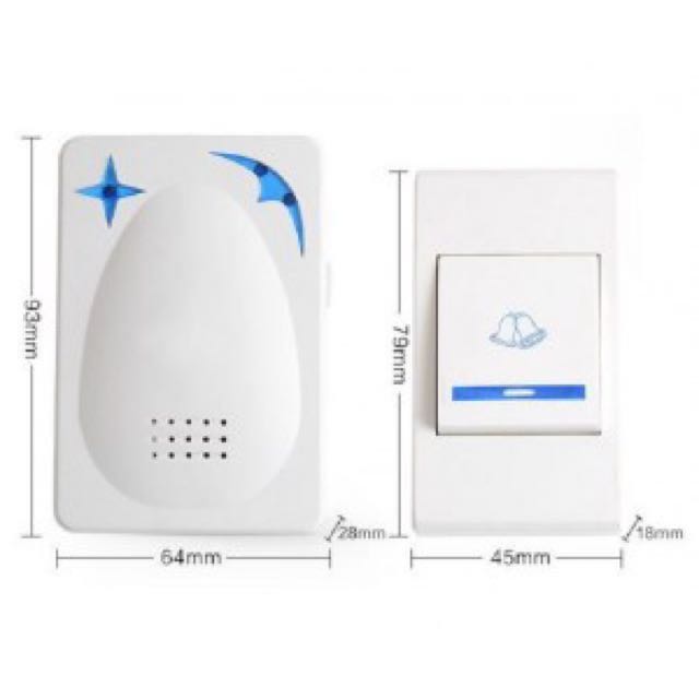 30M WIRELESS RECEIVER REMOTE CONTROL DOOR BELL 16 SONGS DOORBELL DOOR ...