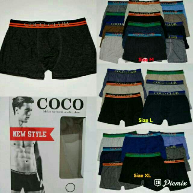 COCO CLUB - CD celana dalam boxer pria on Carousell
