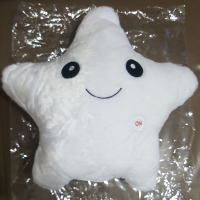 Colour changing LED light white star plushie, Hobbies & Toys, Toys ...