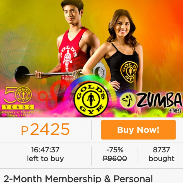 Gold's Gym Metrodeal Voucher, Tickets & Vouchers, Vouchers on Carousell