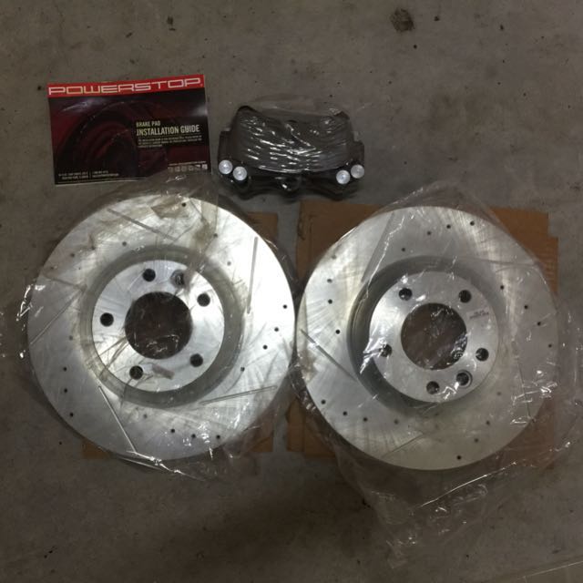 Porsche Cayenne 18Z Brembo Brake Caliper 350mm Cross Drilled Rotor ...