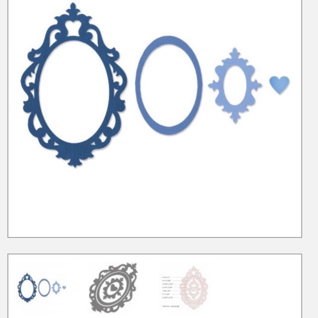 Sizzix Framelits Die Set 4PK - Frame, Fancy Oval, Hobbies & Toys, Stationery & Craft, Craft ...