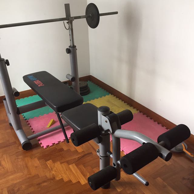 Aibi Gym adjustable bench press set, Sports Equipment, Exercise ...