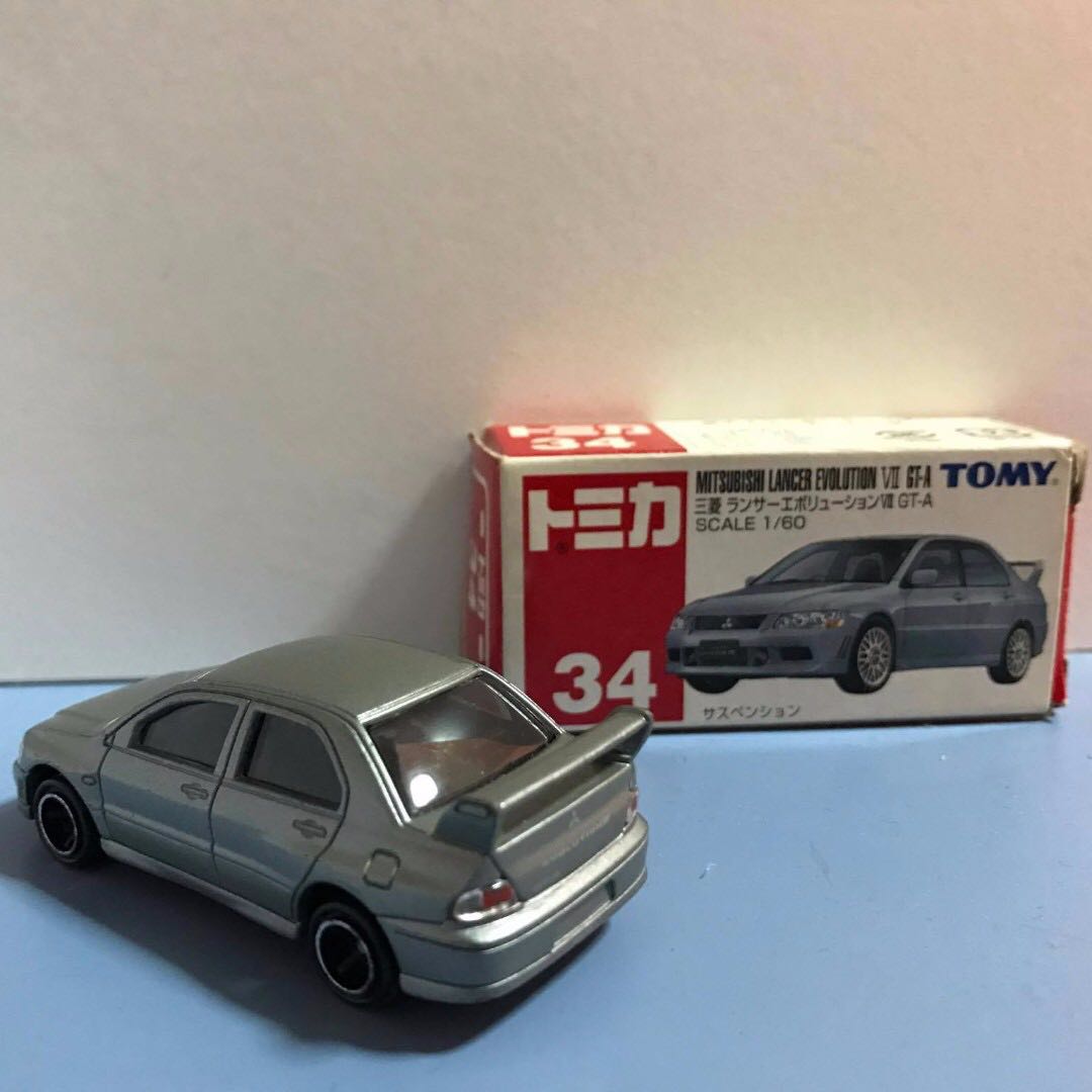 Tomica #34 Mitsubishi Lancer Evolution VII, Hobbies & Toys, Toys ...