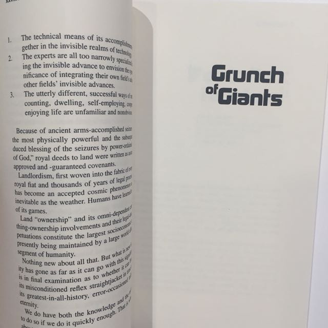 Grunch of Giants by Buckminster Fuller, 興趣及遊戲, 手作＆自家設計, 文具 - Carousell