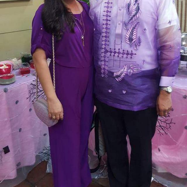 Purple Barong, Men's Fashion, Tops & Sets, Formal Shirts on Carousell