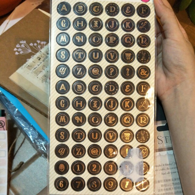 Chipboard fonts sticker, Hobbies & Toys, Stationery & Craft, Craft ...