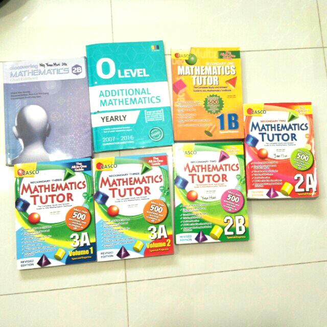 Secondary School Mathematics Textbooks, TYS, Assessment books, Hobbies ...