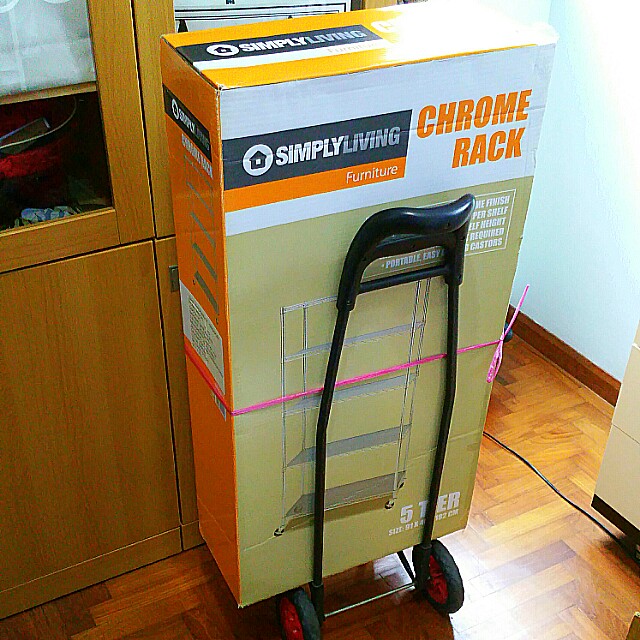 5-Tier Metal Shelf / Chrome Rack - 1 unit left!, Furniture & Home ...