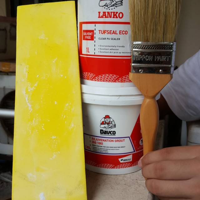 Dauco rejuvenation grout (1.7kg) , Lanko Clear PU Sealer (1L) , nippon ...