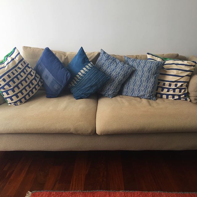 IKEA soderhamn 3 seater beige sofa, Furniture & Home Living, Furniture ...