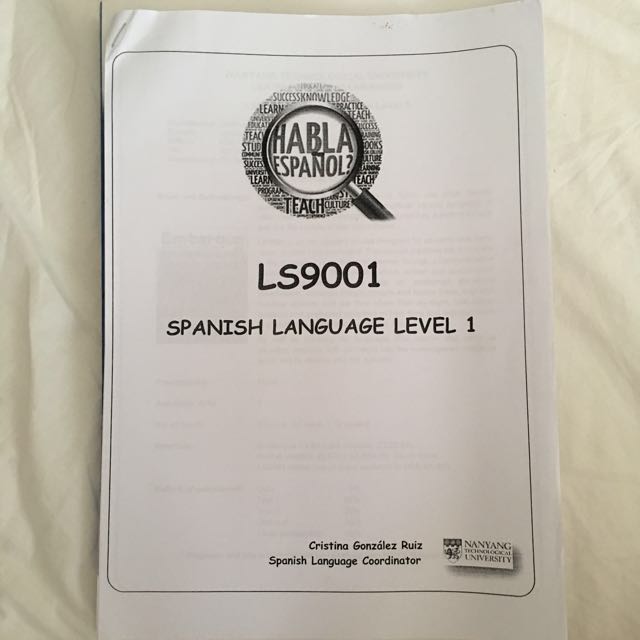 NTU LS9001 Spanish Level 1 Textbook and Notes, Hobbies & Toys, Books ...