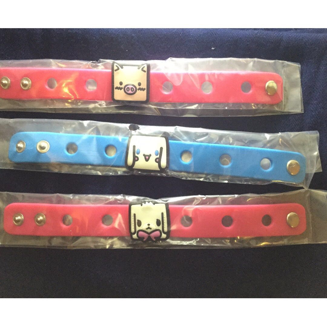 2010 Sanrio Anniversary 50周年扭蛋 手帶 Landry 浣熊 pankunchi Cinnamoroll z豬 豬仔 ...