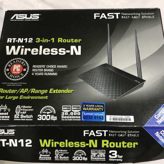 Asus Wireless 3 in 1 Router, Computers & Tech, Parts & Accessories ...