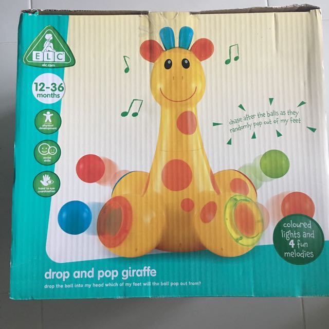 ELC Drop And Pop Giraffe, Babies & Kids, Infant Playtime on Carousell