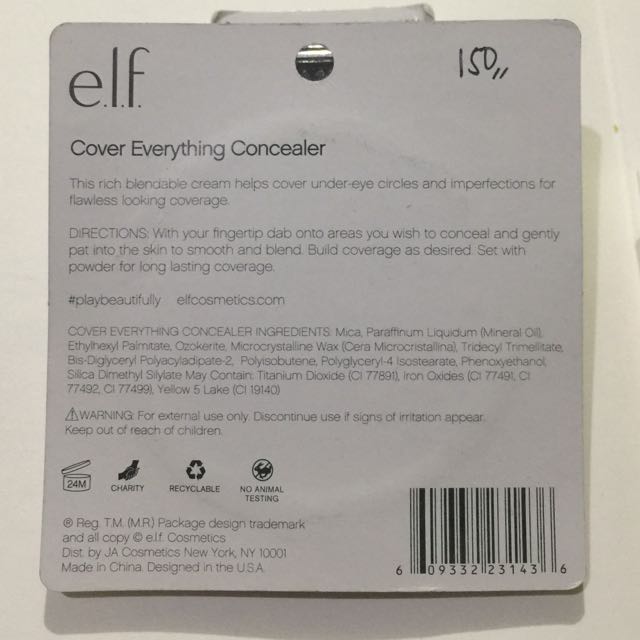 E.L.F COVER EVERYTHING CONCEALER, Beauty & Personal Care, Face, Makeup ...