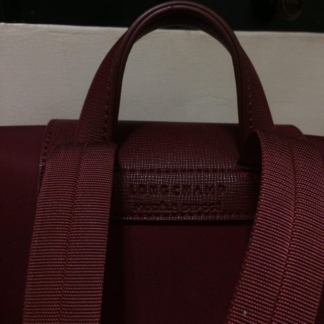 Longchamp Backpack Maroon, Women's Fashion, Bags & Wallets, Backpacks ...