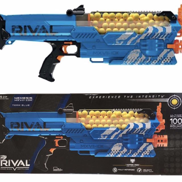 Nerf blue Nemesis rival Brand New in Box (retailiator, marvel, avengers ...