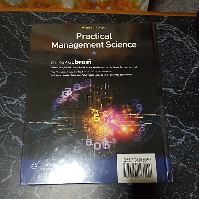 Practical management science 5th edition. Winston and Albright, Hobbies ...