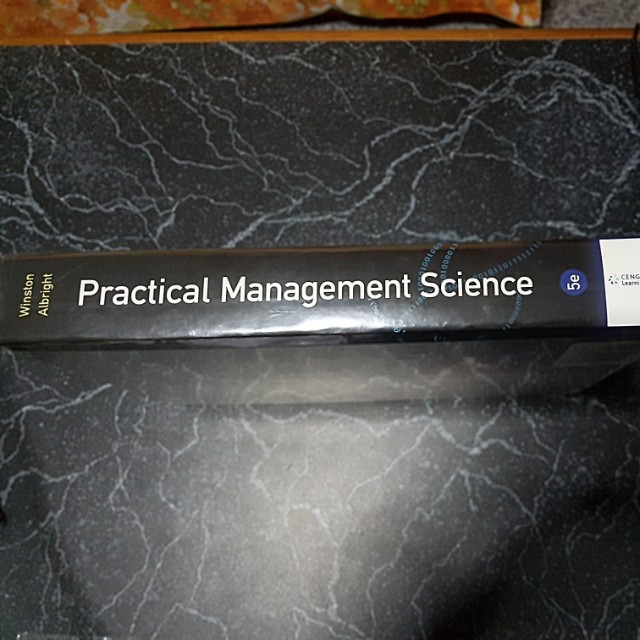 Practical management science 5th edition. Winston and Albright, Hobbies ...