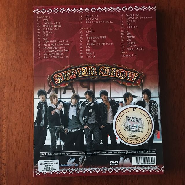 SUPER JUNIOR SUPER SHOW 1 DVD, Hobbies & Toys, Collectibles ...