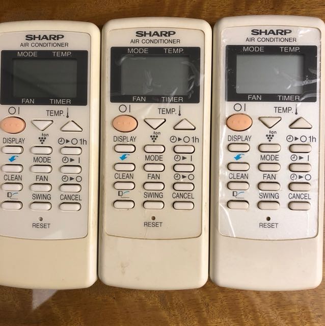 Used Sharp Aircon remote control, TV & Home Appliances, Air ...