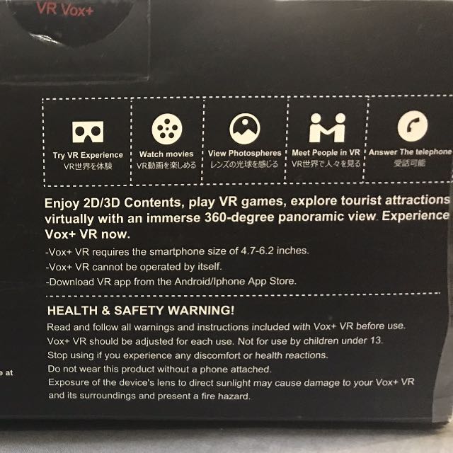 VR Box (VOX + BE), Video Gaming, Video Game Consoles, Others on Carousell