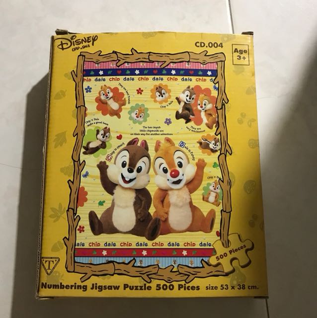 Disney Chip’N Dale numbering jigsaw puzzle (500pcs), Hobbies & Toys ...