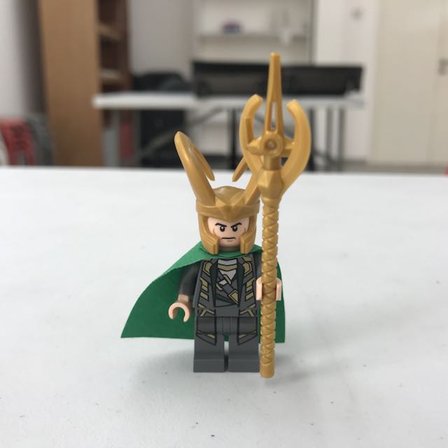 Loki LEGO Figurine w/ Staff, Hobbies & Toys, Toys & Games on Carousell