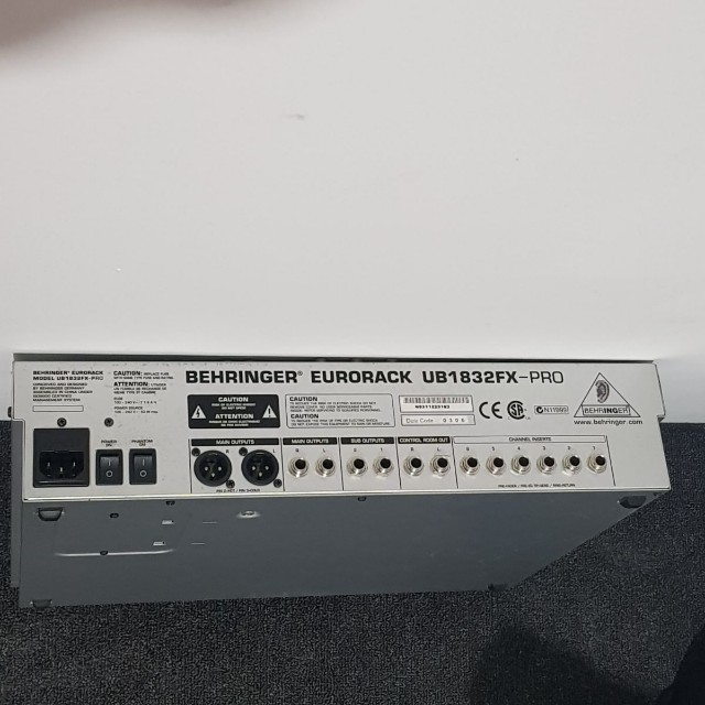 Behringer Mixer Eurorack UB1832FX PRO, Audio, Soundbars, Speakers ...