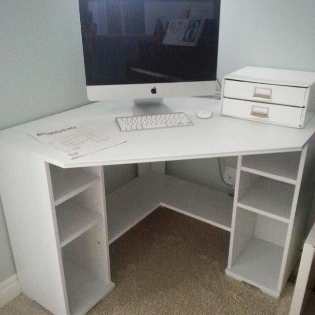 Ikea corner desk / computer table / study table / meja, Furniture ...