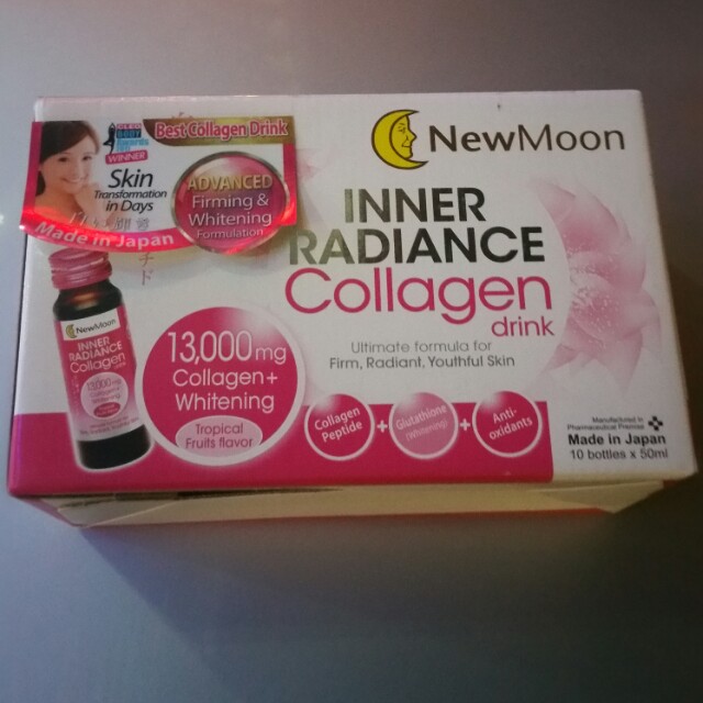 New Moon Inner Radiance Collagen Drink, Health & Nutrition, Health ...
