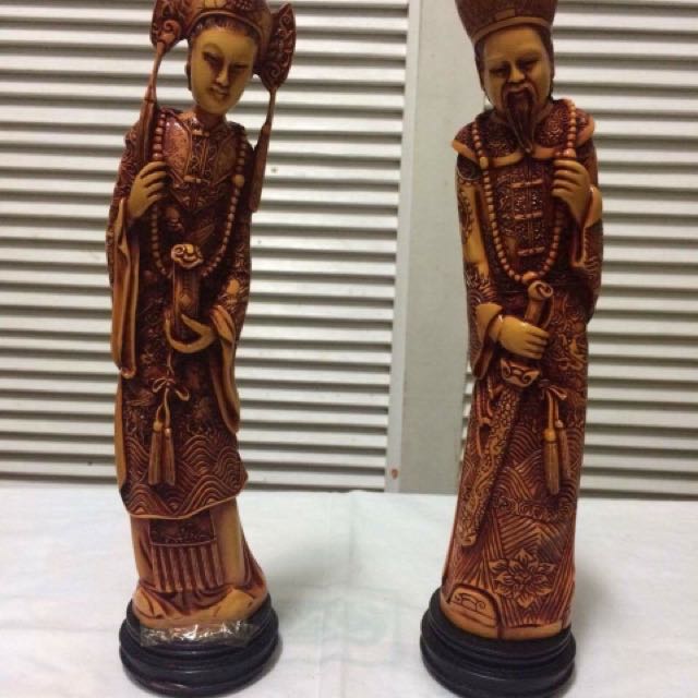 Vintage Carved Bone Chinese Emperor and Empress, Hobbies & Toys ...