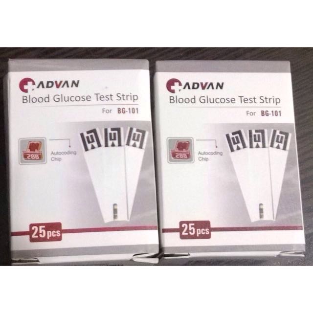 ADVAN Blood Glucose Test Strips, Health & Nutrition, Family Planning on ...