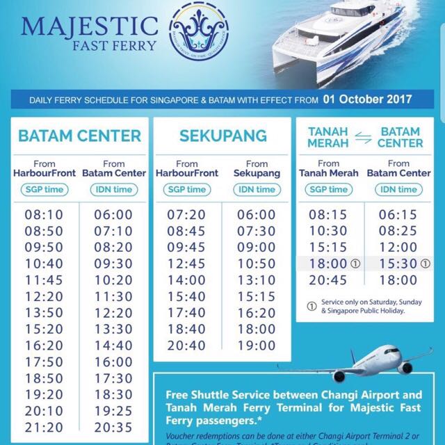 Batam ferry ticket majestic ferry (taxes included), Tickets & Vouchers ...