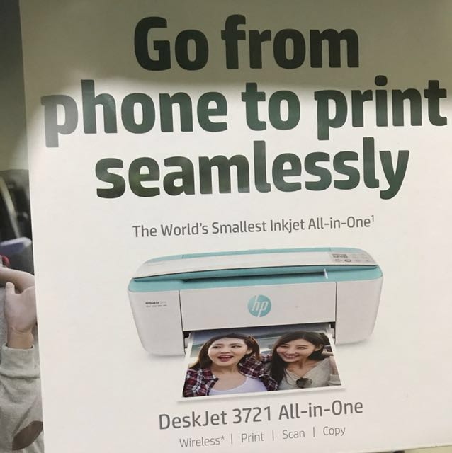 HP DeskJet 3721 All-in-One, Computers & Tech, Printers, Scanners ...
