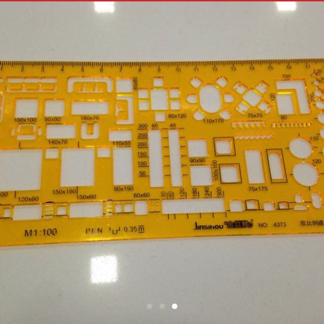 Interior Design Ruler Scale 1:100, Hobbies & Toys, Stationery & Craft ...