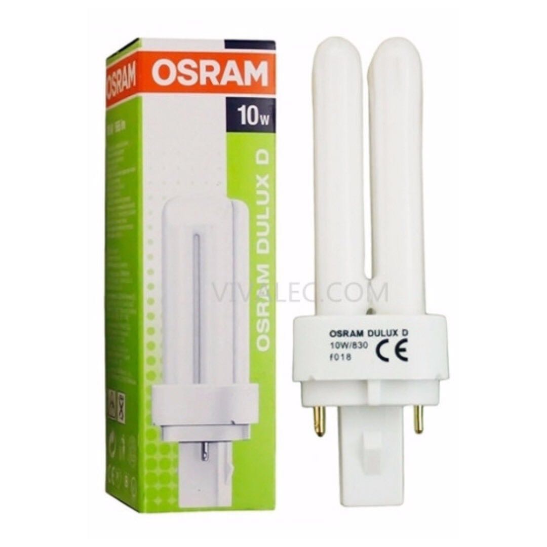 Osram Dulux D 10W Energy Saving 2-PIN PLC lamp, Furniture & Home Living, Lighting & Fans ...