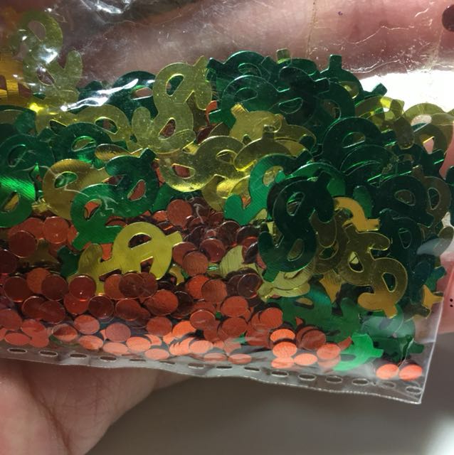 Shiny Metallic Gold And green theme themed Money Signs, Bronze/Copper ...