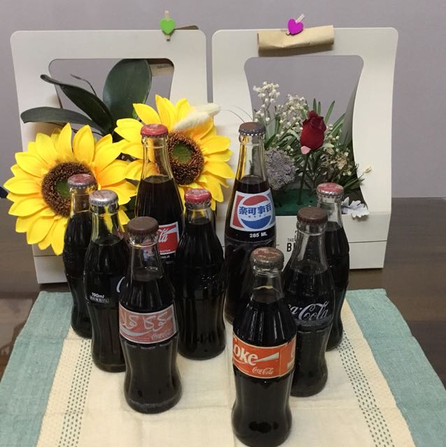 Coka cola collections x 9 bottles, Food & Drinks, Alcoholic Beverages ...