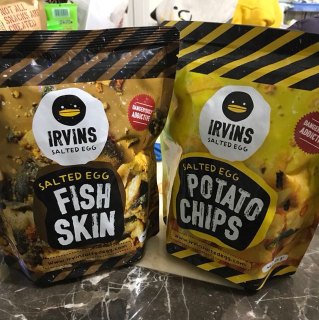 現貨 Irvins egg yolk fish skin chips 蛋黃魚皮 蛋黃薯片, 嘢食 & 嘢飲, 包裝食物&即食食物 ...