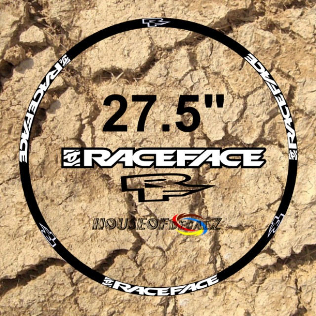 Customize "RaceFace" Diecut Vinyl Decal No Background for 27.5" MTB ...