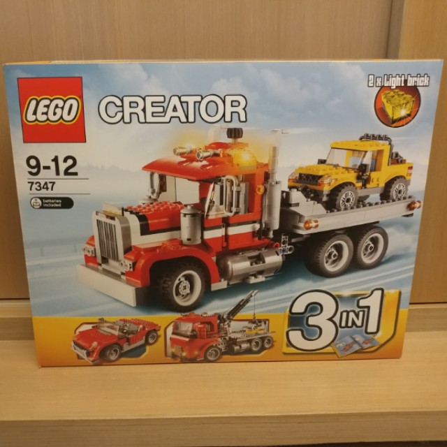 全新絕版樂高LEGO 7347 CREATOR 3in1 拖車 吊雞車, 興趣及遊戲, 玩具 & 遊戲類 - Carousell
