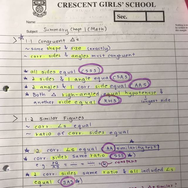 Math Notes Sec 1&2 (23 Pages), Hobbies & Toys, Books & Magazines ...